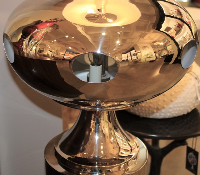 Luxe MidCentury Modern Tall Silver Floor Lamp | Lighted Base 77"H ...