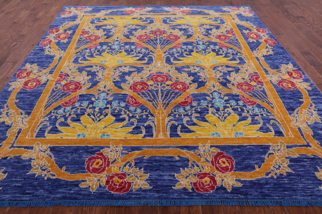 10' Square William Morris Hand-Knotted Wool Rug - Q14969, 9' 10" X 10 ...