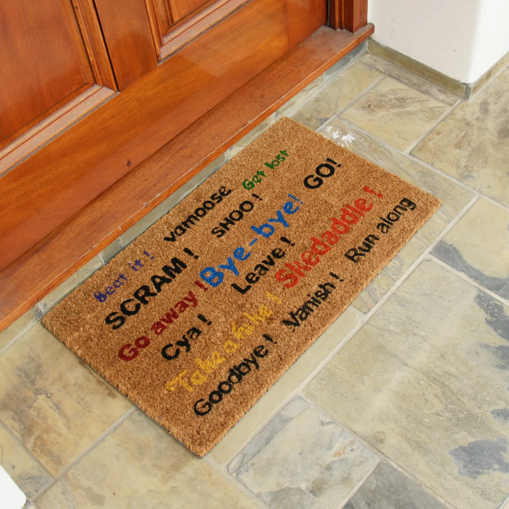 Rubber-Cal Rude "Leave Door Mat" Kit 18" x 30" 2 Doormats ...