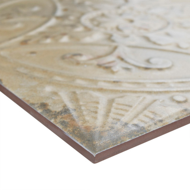 Saja Ceramic Floor and Wall Tile, Blanco, Blanco, Sample - Farmhouse ...