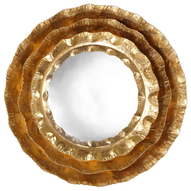 Petal Gold Mirror - Contemporary - Wall Mirrors - by Kolibri Decor | Houzz