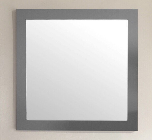 Fully Framed 24" Maple Grey Mirror, 30" - Modern - Bathroom Mirrors ...