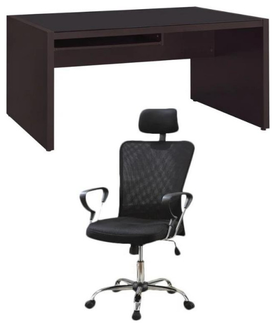 Home Square 2 Piece Furniture Set with Computer Desk and Executive ...