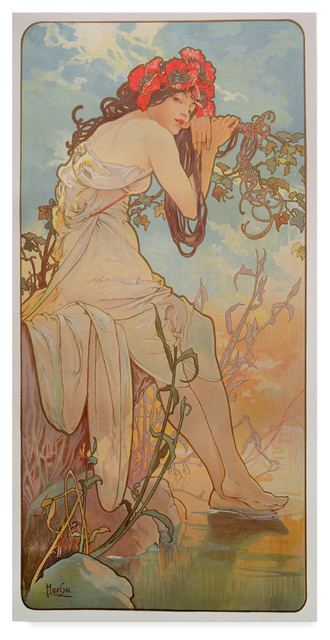 Alphonse Marie Mucha 'The Seasons: Summer, 1896' Canvas Art, 10 Alphonse Marie Mucha 'The Seasons: Summer, 1896' Canvas Art, 10