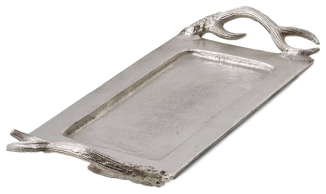 Festive Deer Antler Tray - Contemporary - Serving Trays - by Serene ...