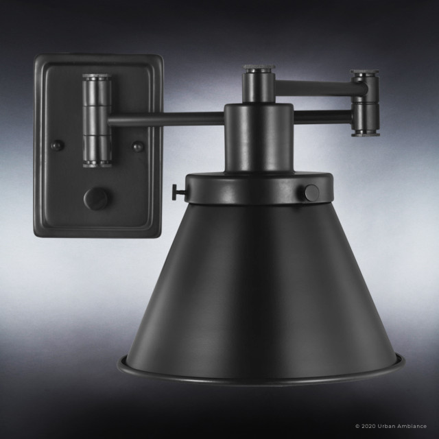 Luxury Traditional Wall Light, Midnight Black, UHP3311 - Transitional ...