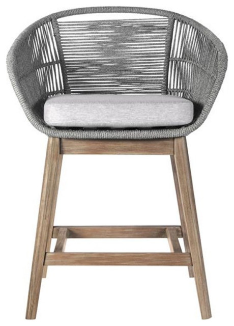 Tutti Frutti Indoor Outdoor Counter Height Bar Stool in Light ...