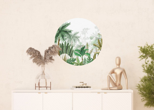 Jungle Circular Peel and Stick Wall Mural 28" Diameter, 28 inch ...