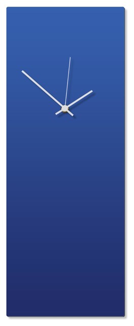 Contemporary Clock 'Blueout White Clock' Artisan-Made Blue Kitchen ...