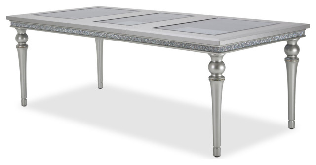 Melrose Plaza Rectangular Dining Table - Dove - Traditional - Dining Tables - by HedgeApple | Houzz
