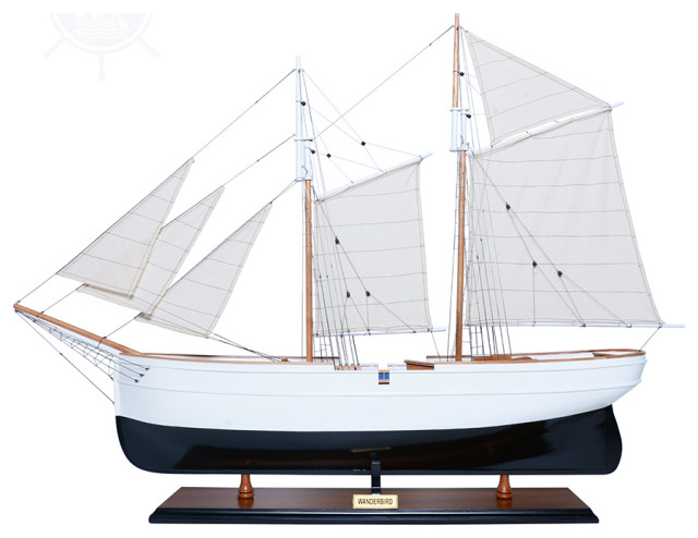 Wanderbird Wooden Handcrafted boat model - Beach Style - Decorative ...