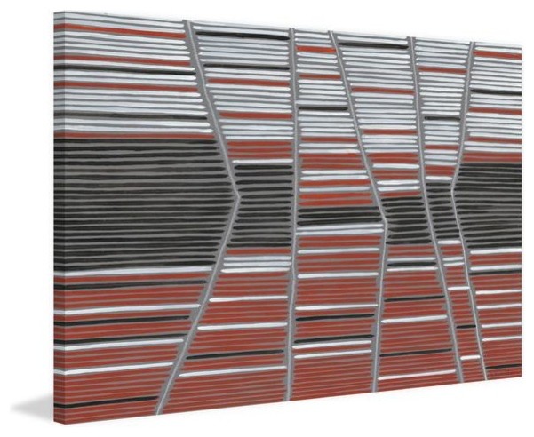 "Recursion IV" Painting Print on Wrapped Canvas, 12"x8" - Contemporary ...