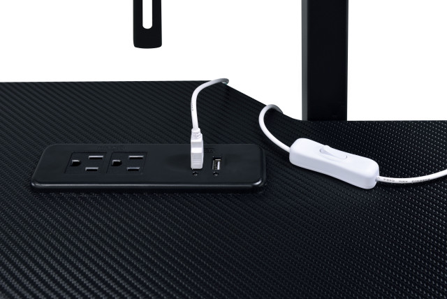 Gewnee Gaming Table w/USB Port, Black - Transitional - Game Tables - by ...