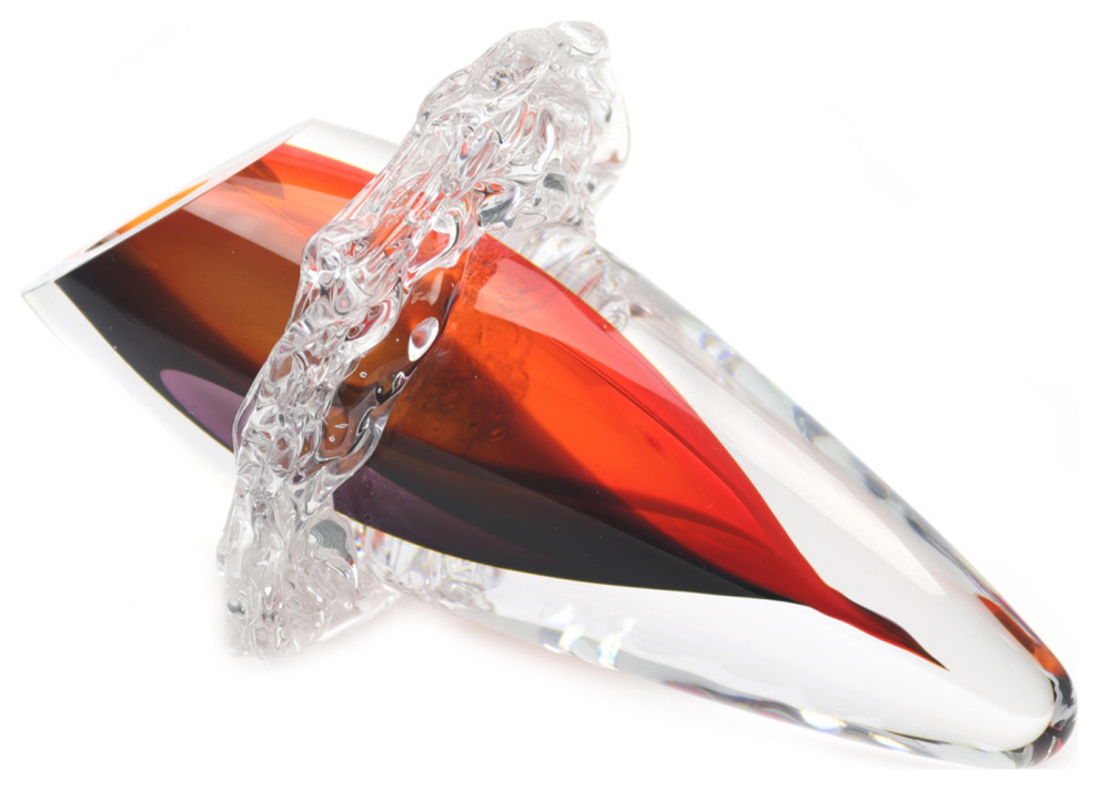 Murano Glass Design Cornucopia Abstract Sculpture - Contemporary ...