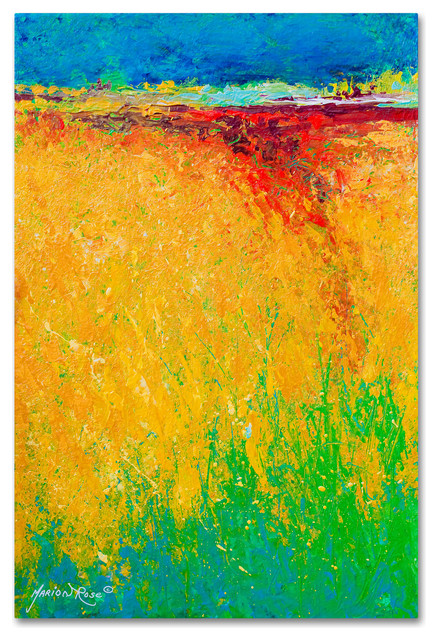 Marion Rose 'Landscape 1' Canvas Art, 19"x 12" - Contemporary - Prints ...