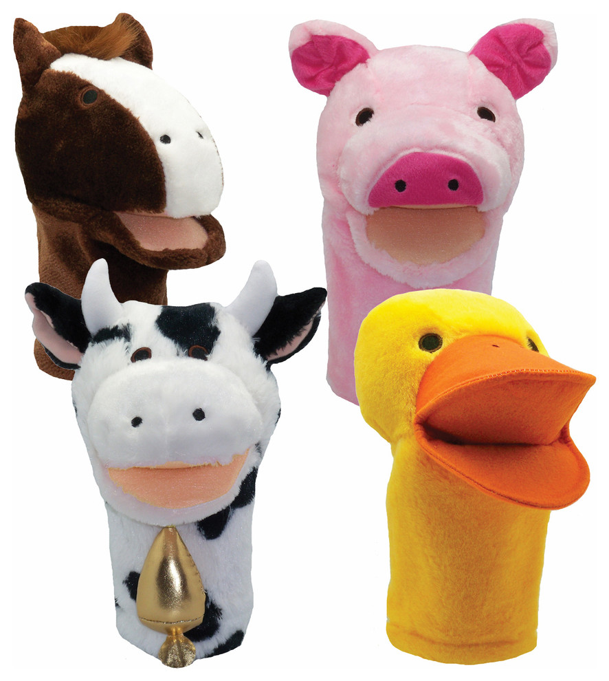 Bigmouth Farm Puppets: Pig, Cow, Duck, Horse - Contemporary - Baby And ...