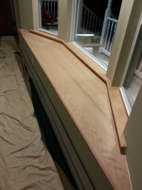 Manorville Oak Bench Seat and Window Sills - Traditional - New York ...