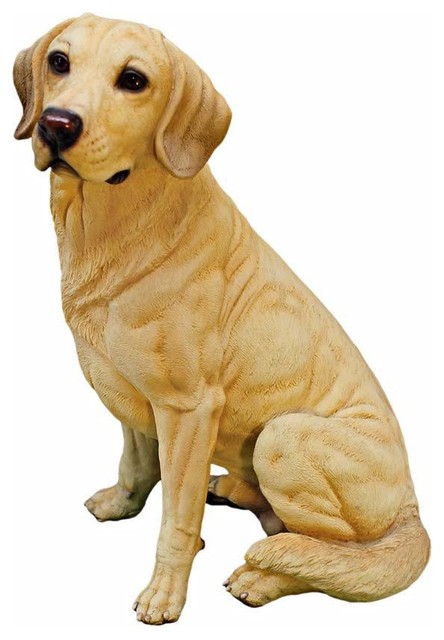 Golden Labrador Retriever Dog Statue - Traditional - Garden Statues And ...