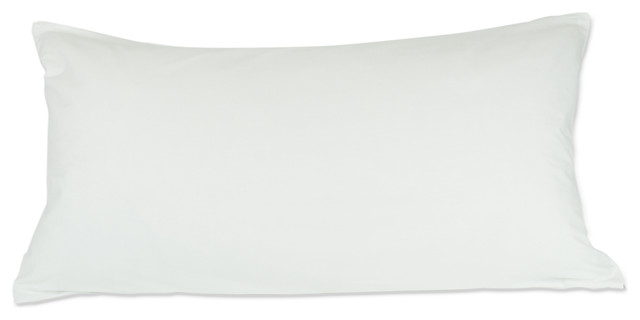 Plain Pillow Protectors, Zipper, Queen, White, Set of 2, Queen Size ...