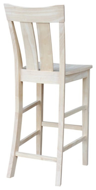 International Concepts Ava 30" Unfinished Bar Stool, 30" - Farmhouse ...