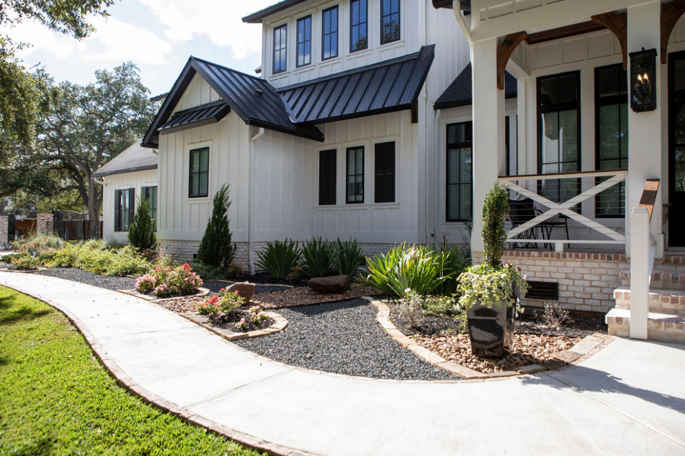 Modern Farmhouse with Reclaimed Brick and Board and Batten - Farmhouse ...