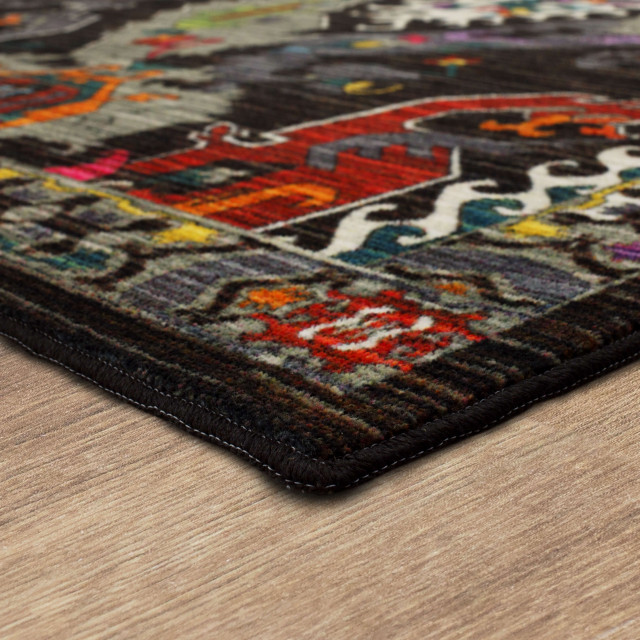 Mohawk Home Augustine Black 3' x 5' Area Rug, 5' x 8' - Mediterranean ...