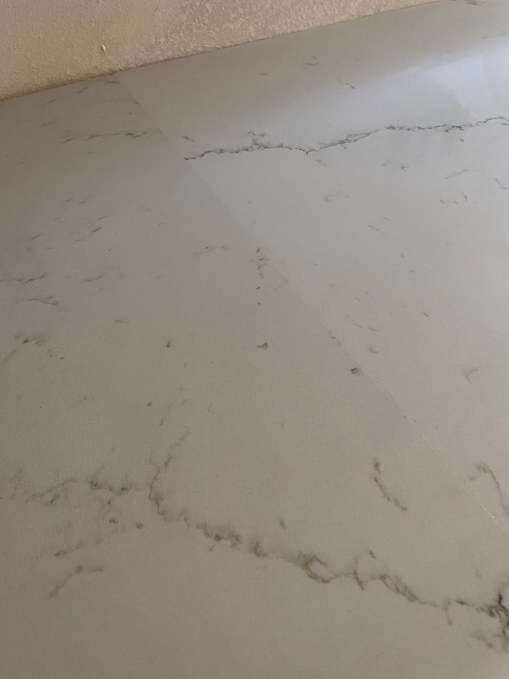 Quartz installed- 2 different colors??