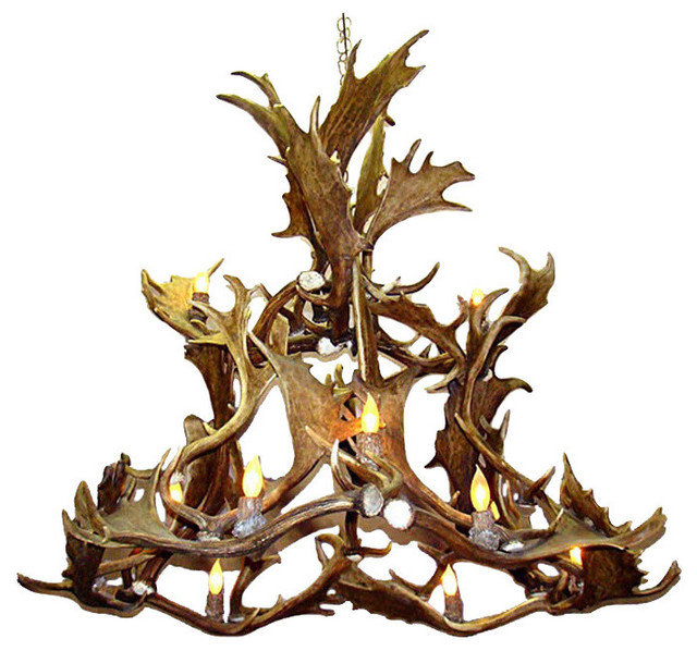 Real Antler Fallow Deer Colorado Chandelier Light - Rustic ...