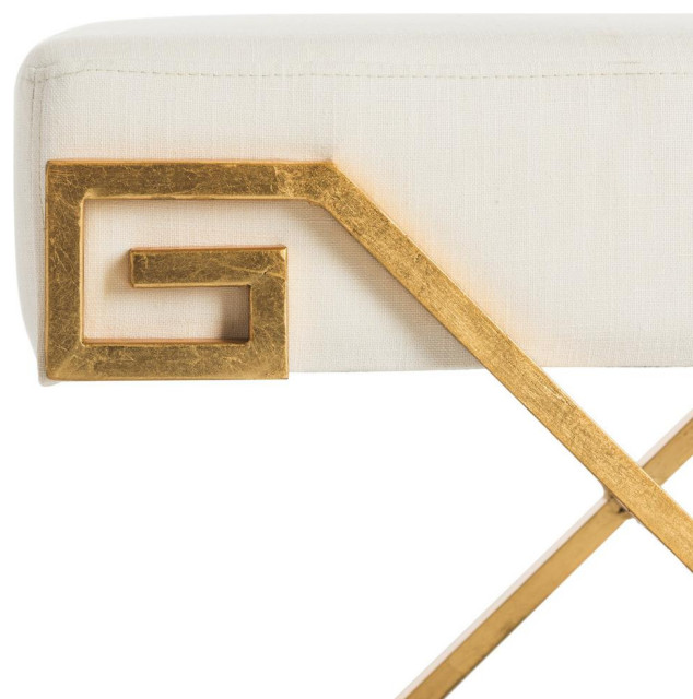 Luna Greek Key Bench - Contemporary - Accent And Storage Benches - by ...