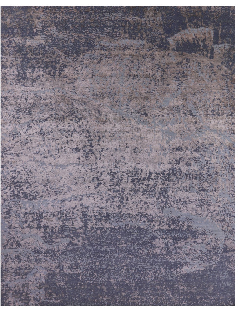 Wool & Silk Abstract Handmade Rug 9' 1
