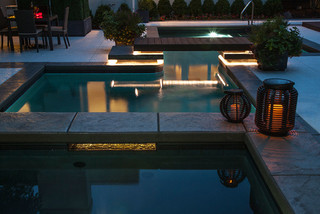 Rectilinear Outdoor Inground Swimming Pools - Asian - Pool - Chicago ...