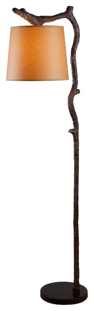 Overhang Floor Lamp, Bronzed Finish - Rustic - Floor Lamps - by ...