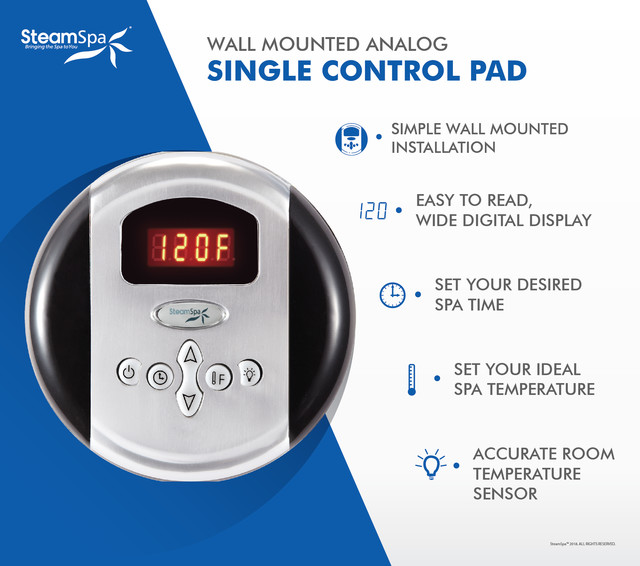 Steamspa Programmable Control Panel With Presets - Traditional - Steam ...