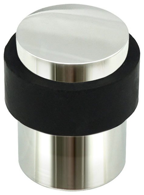 Cylindrical Shape Door Stop, Floor Mount, Polished Stainless Steel ...