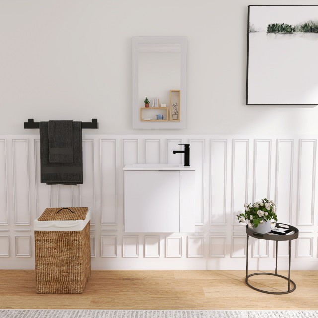 BNK Floating Bathroom Vanity, 22 Inch with Soft Close Door,22x13 ...