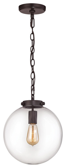 Gramercy 1-Light Pendant, Oil Rubbed Bronze - Contemporary - Pendant ...