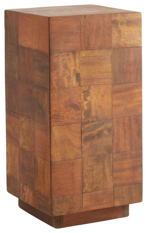 Halma Pedestal, Reclaimed Wood, Large, Small - Transitional - Plant ...