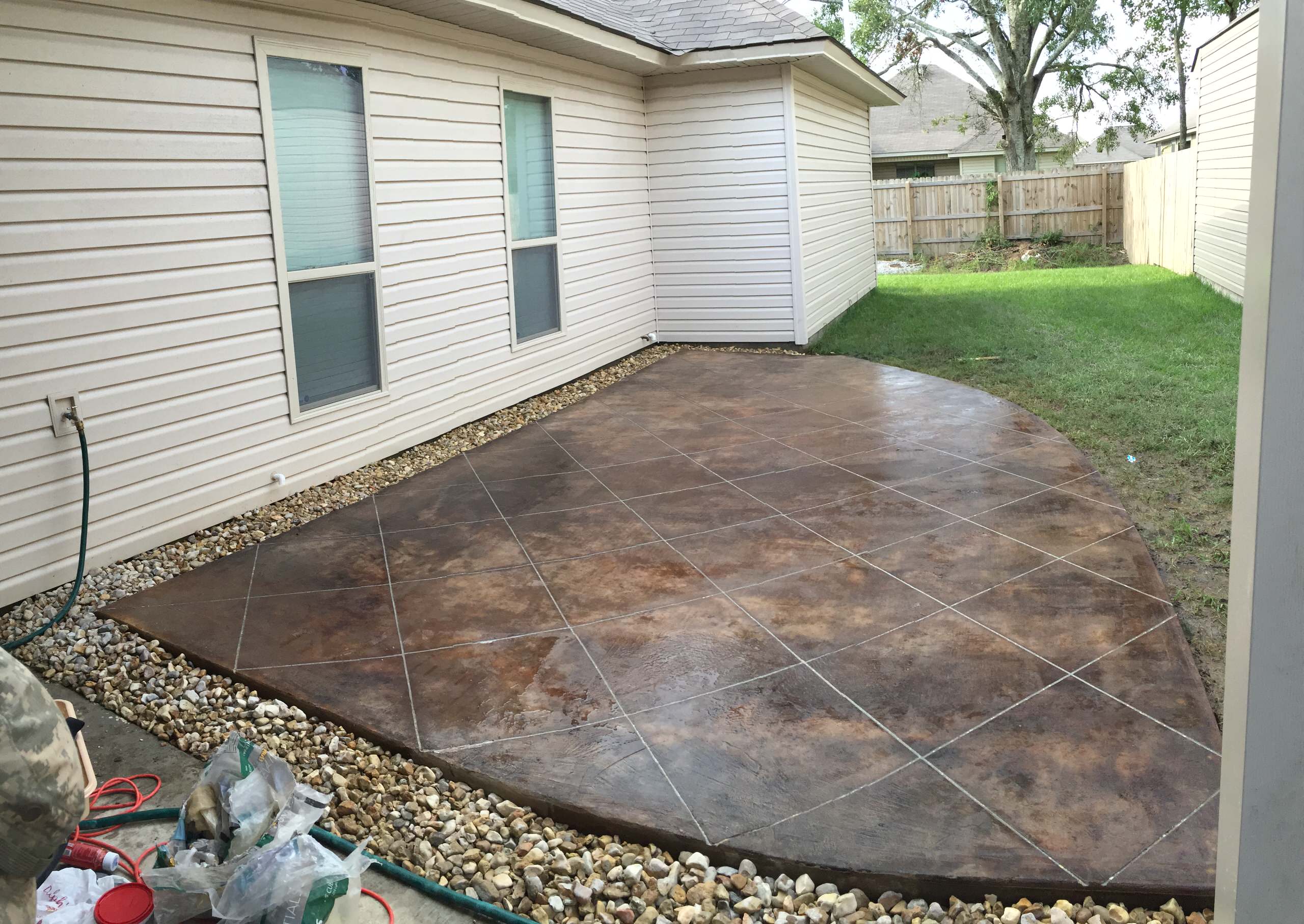 Acid Stained Concrete Patio