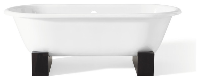 Cheviot Products Regal Cast Iron Tub With Wooden Base and Continuous ...