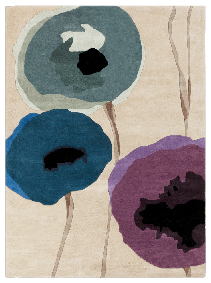Hand Tufted Sanderson Wool Rug SND-4510, 3'3" x 5'3" - Contemporary ...