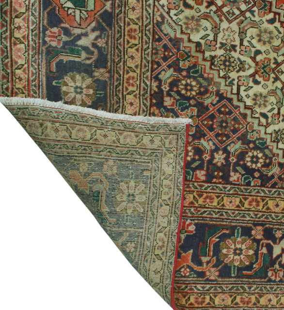 Fine Vintage Distressed Alita Rust Rug, 8'10 x 11'0 - Mediterranean ...