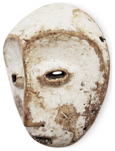Consigned Vintage White Lega Mask - Farmhouse - Wall Sculptures - by ...