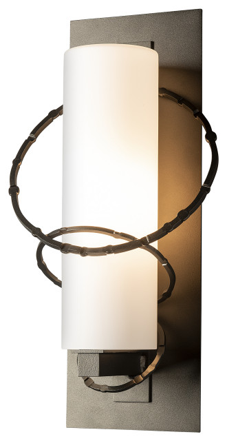 Olympus Small Outdoor Sconce, Coastal Oil Rubbed Bronze Finish, Opal ...