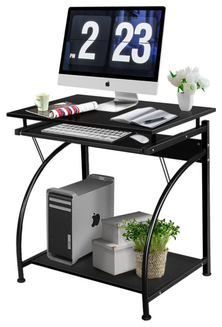 Costway Computer Desk PC Laptop Table Study Home Office Furniture Black ...