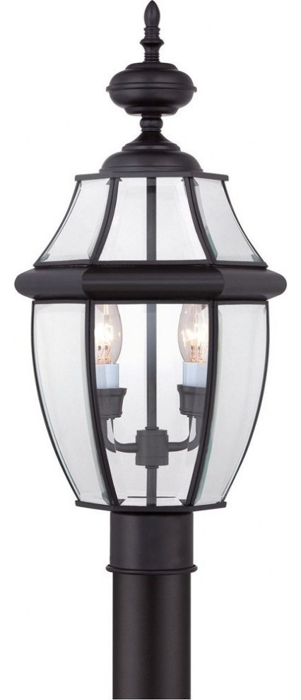 2 Light Large Post Lantern-Mystic Black Finish - Outdoor - Post Lights ...