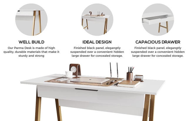 42 Inch Computer Desk with Drawer - Transitional - Desks And Hutches ...