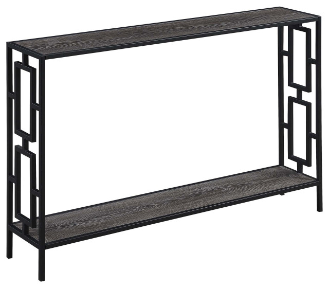 Town Square Metal Frame Console Table With Shelf - Industrial - Console ...