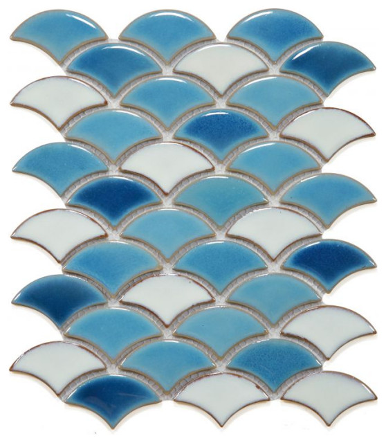 Dragon Scale Lake 9.75 x 12 - Traditional - Wall And Floor Tile - by ...