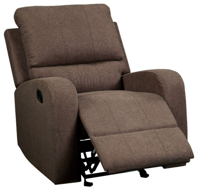 Acme Livino Recliner Brown Fabric - Transitional - Recliner Chairs - by ...