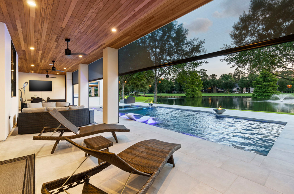 Modern Home on Championship Golf Course - Modern - Patio - Houston - by ...